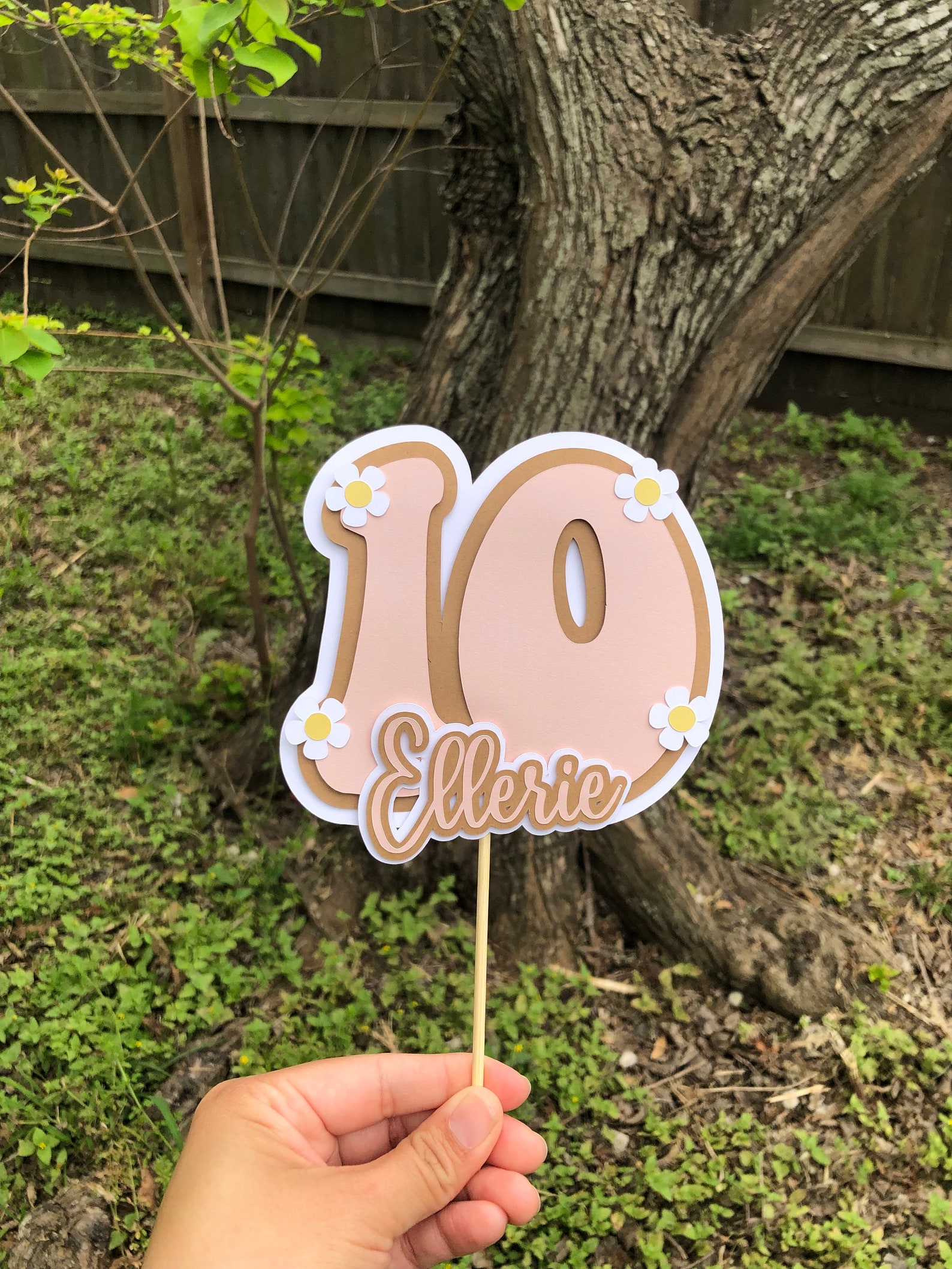 10 Cake Topper | Ten Cake Topper | 10th Birthday Cake Topper | Groovy ...