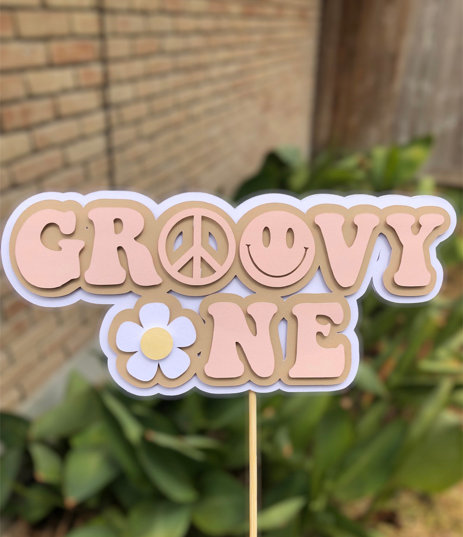 Groovy One Cake Topper Retro First Birthday Cake Topper - Etsy