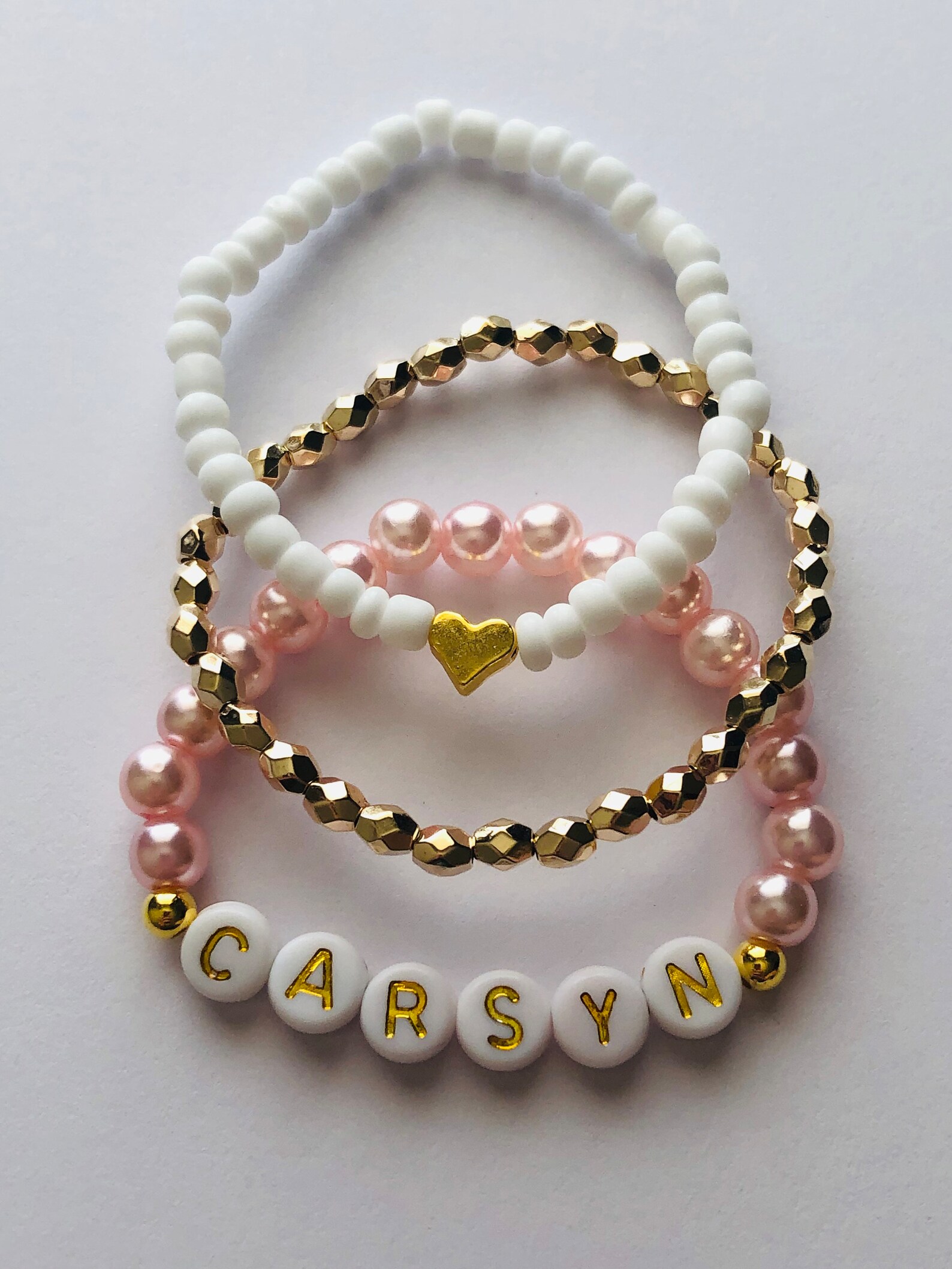 Little Girls Stack Bracelet Set Kids Stack Bracelet Set - Etsy