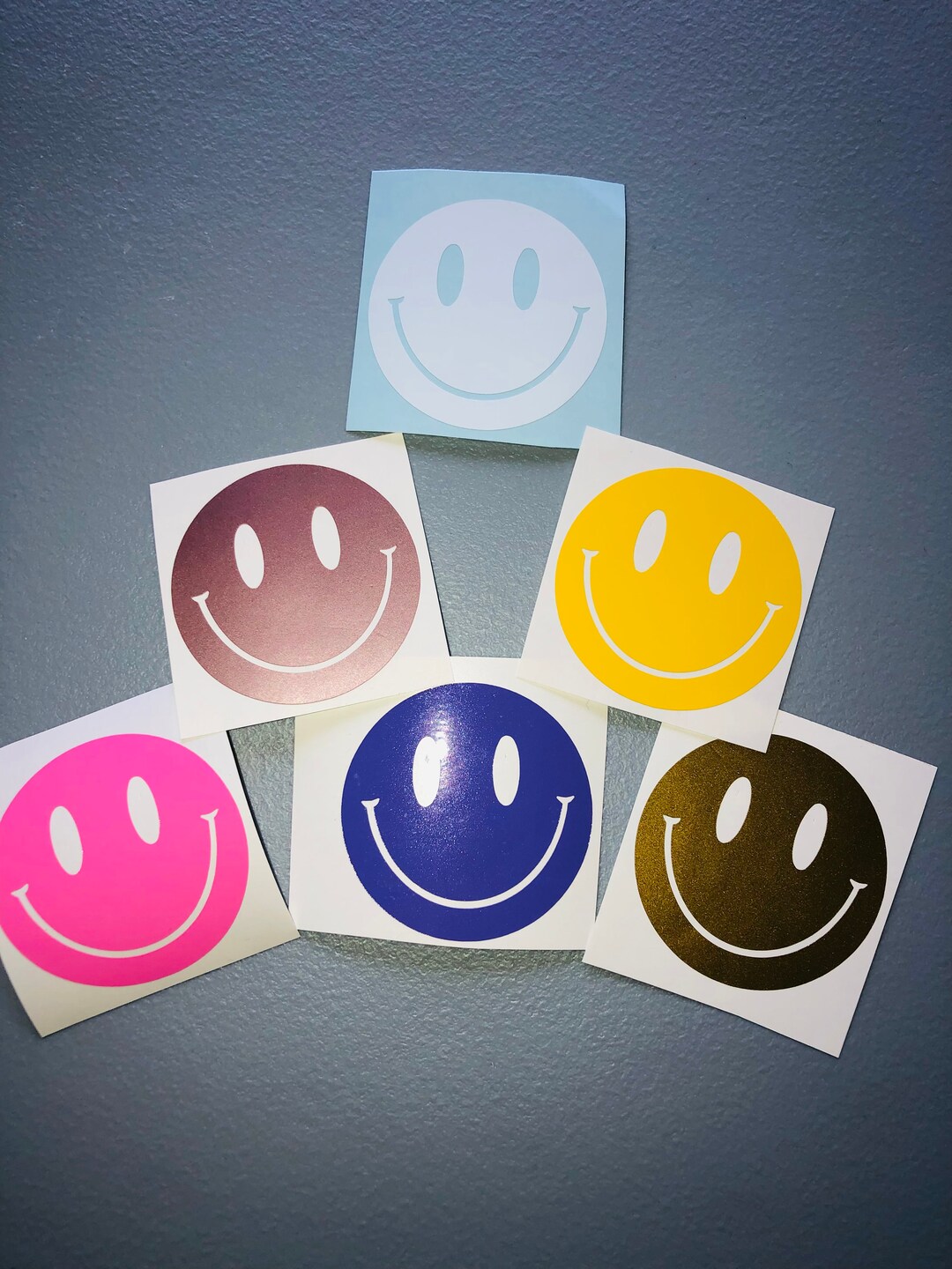 Happy Face Decal Happy Face Vinyl Decal Smile Vinyl Decal - Etsy