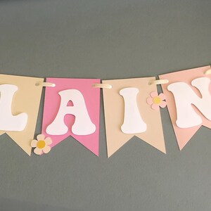Custom Name Banner | Birthday Name Banner | Groovy Name Banner | Retro ...
