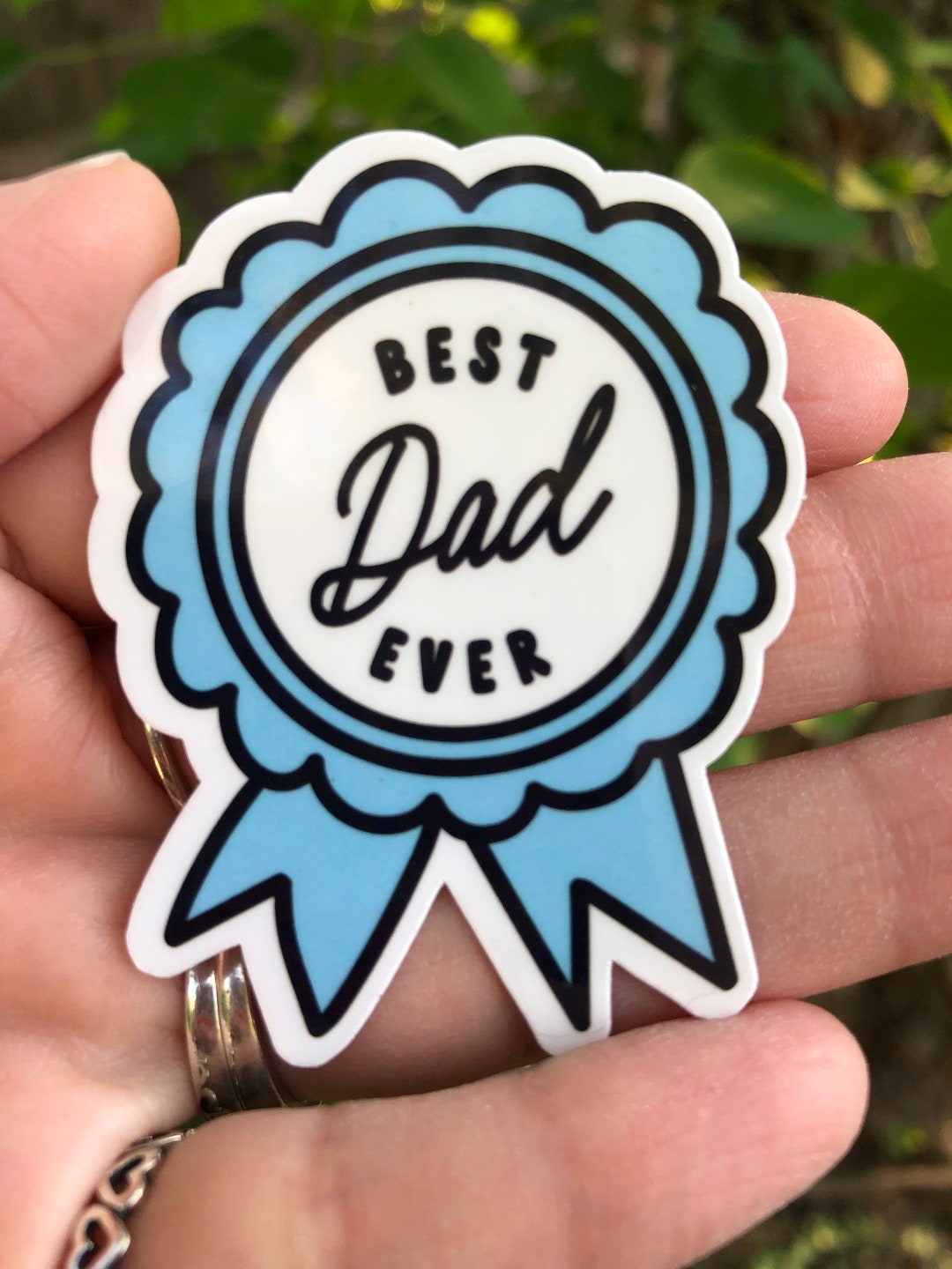 Best Dad Ever Sticker | Father’s Day Gift | Best Dad Ever Ribbon ...