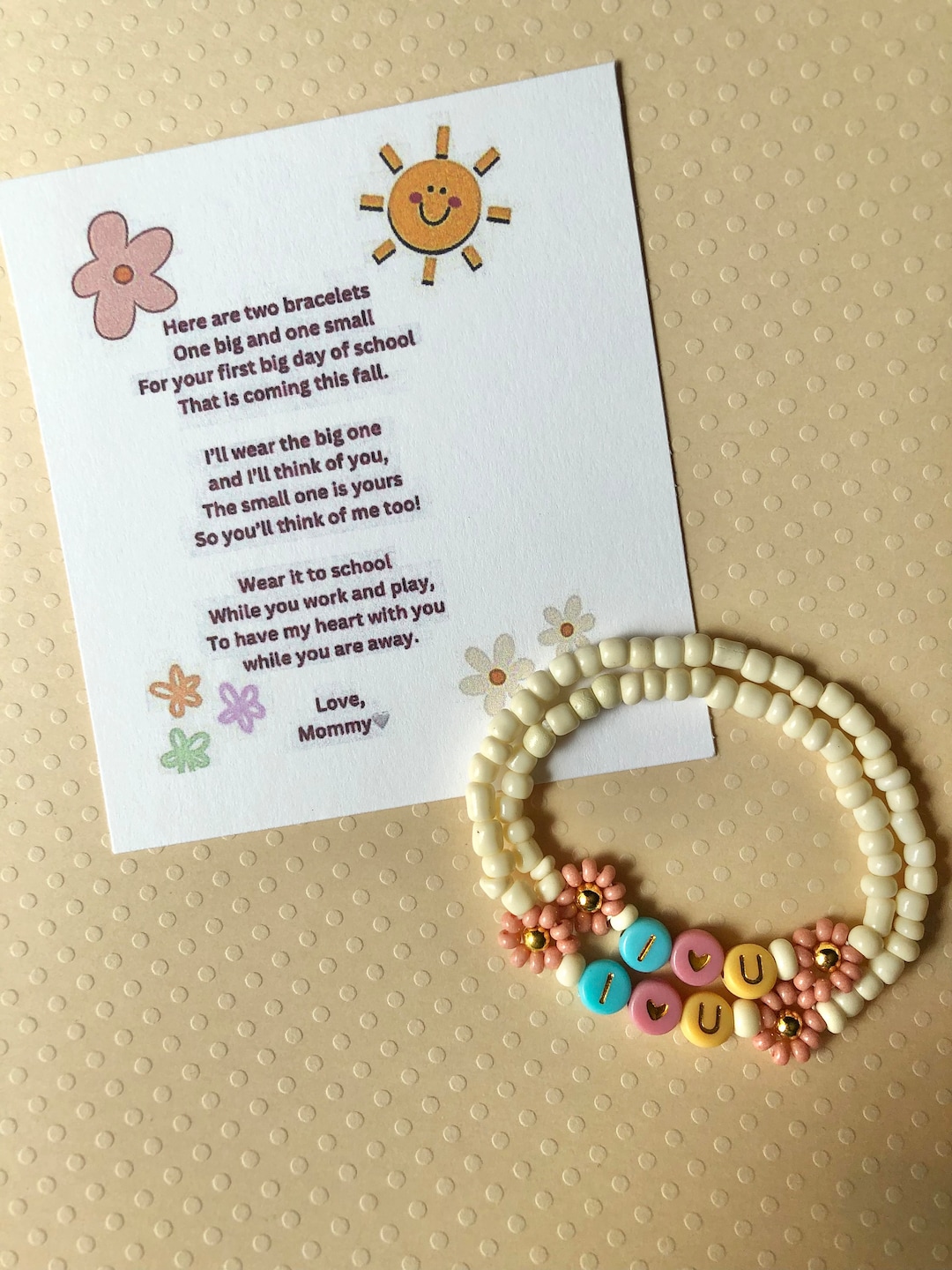 First Day of School Bracelet | First Day of School Mama and Me Matching ...