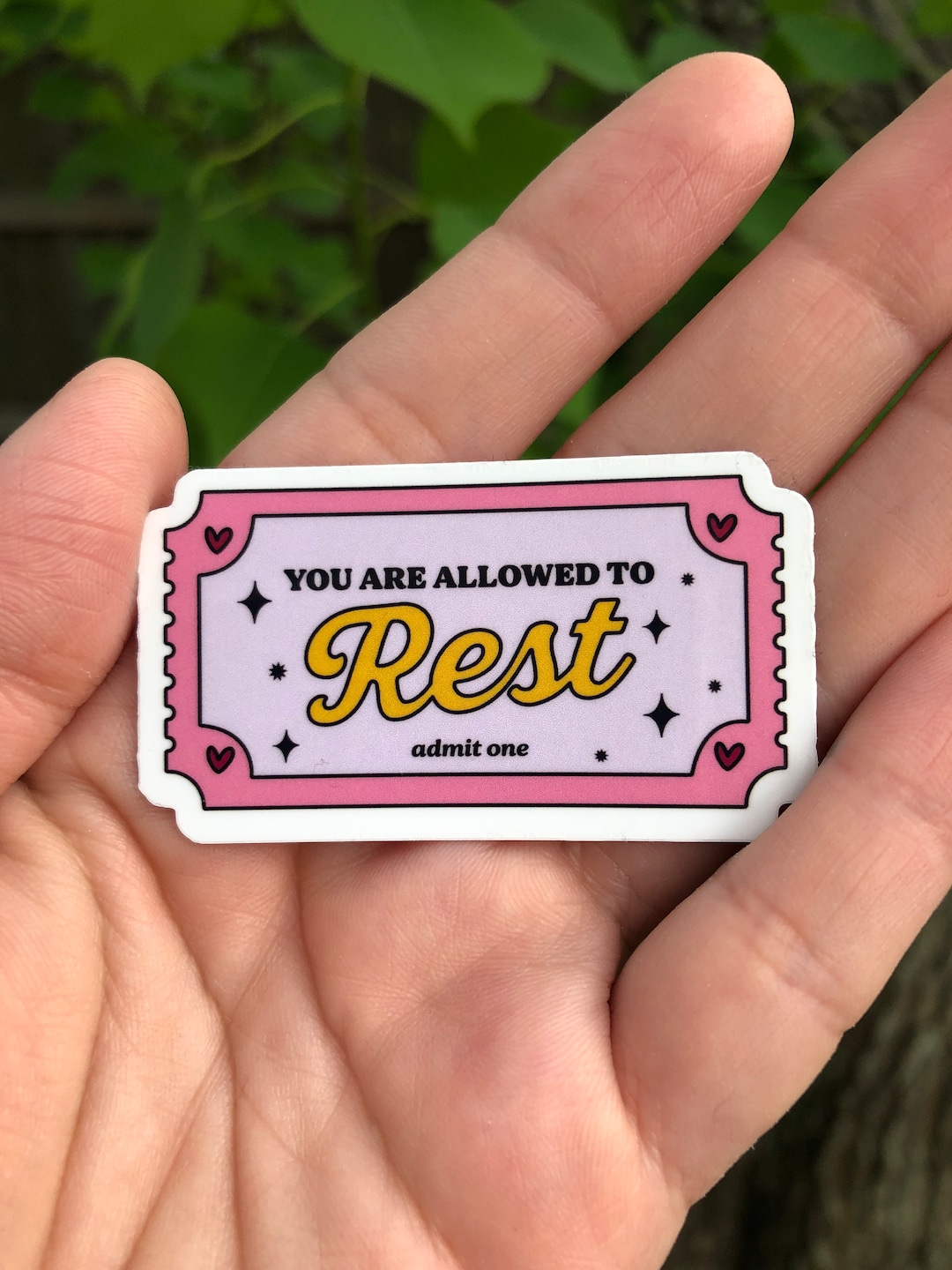 You Are Allowed to Rest Sticker | Motivational Sticker | Positivity ...