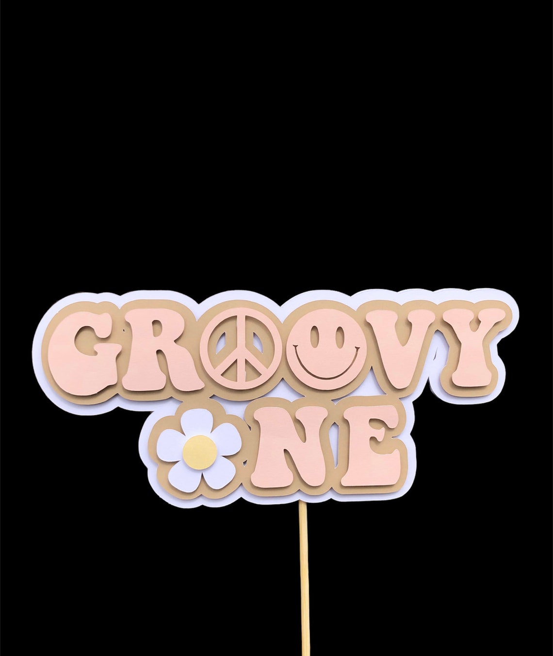 Groovy One Cake Topper Retro First Birthday Cake Topper - Etsy