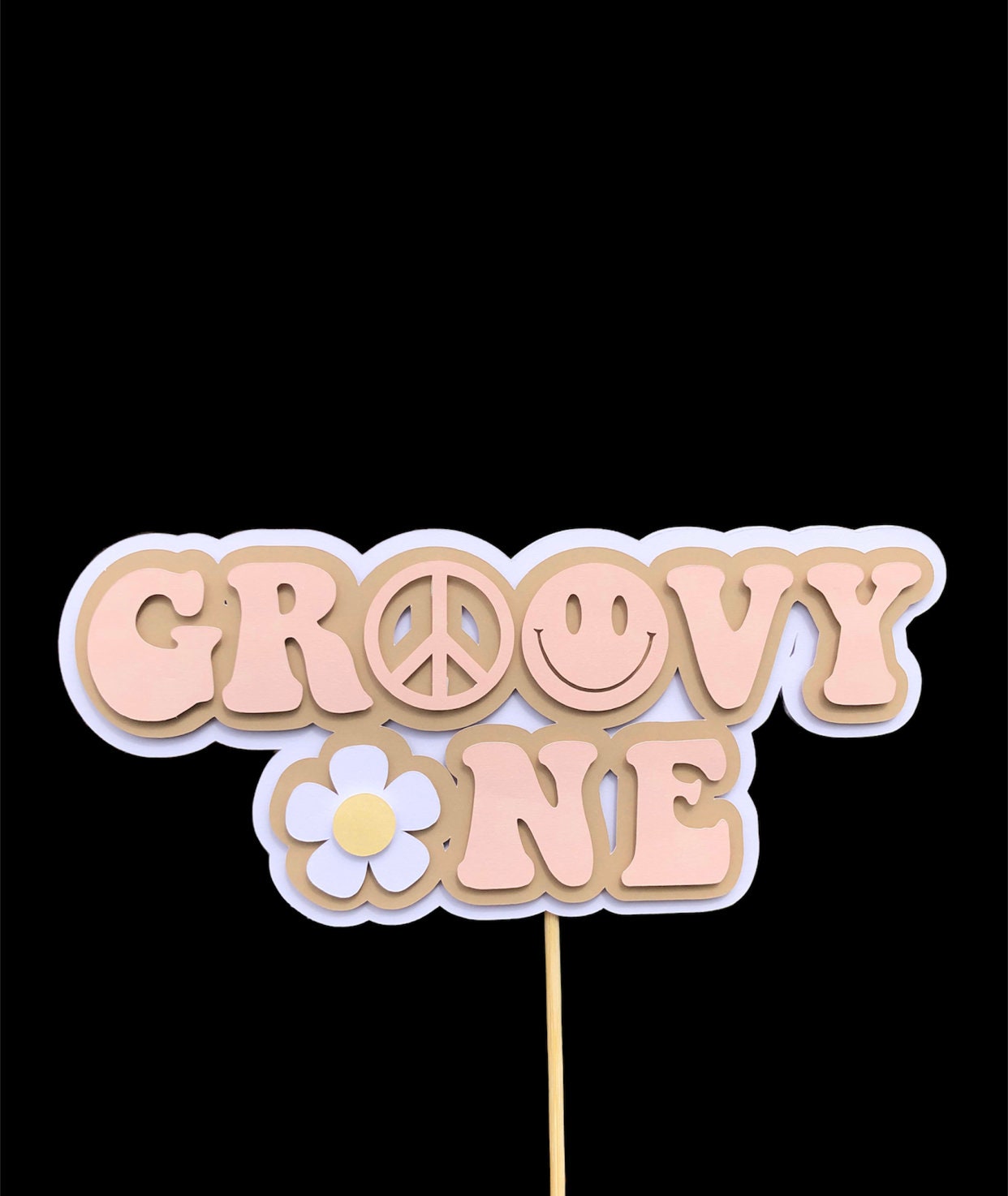 Groovy One Cake Topper Retro First Birthday Cake Topper - Etsy