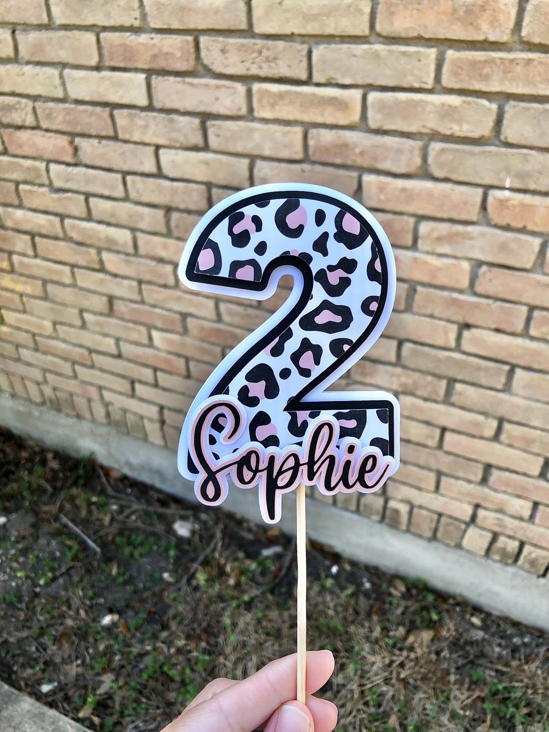 Cheetah Print Cake Topper | Leopard Print Cake Topper | Custom Age Cake ...