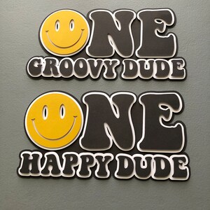One Happy Dude Cake Topper One Groovy Dude Cake Topper - Etsy