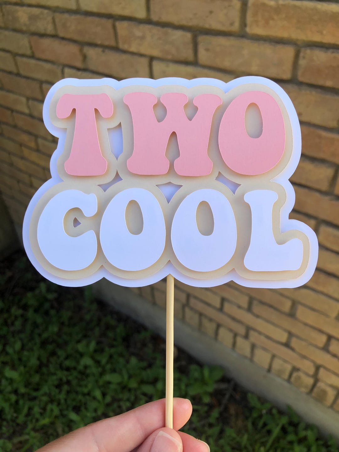 Two Cool Cake Topper | Two Cake Topper | Groovy Cake Topper | Retro ...