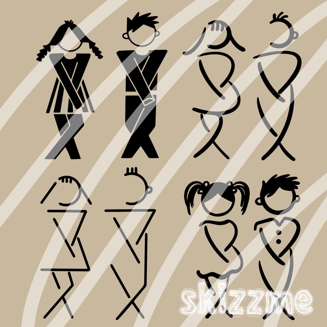 Plotter File Peeing Couple Toilet WC Symbol 4 Motifs 8 Files SVG PNG - Etsy