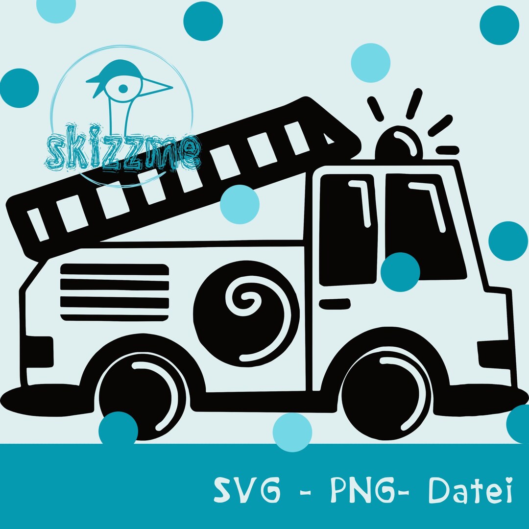 Fire Engine Plotter File in SVG and PNG Format - Etsy