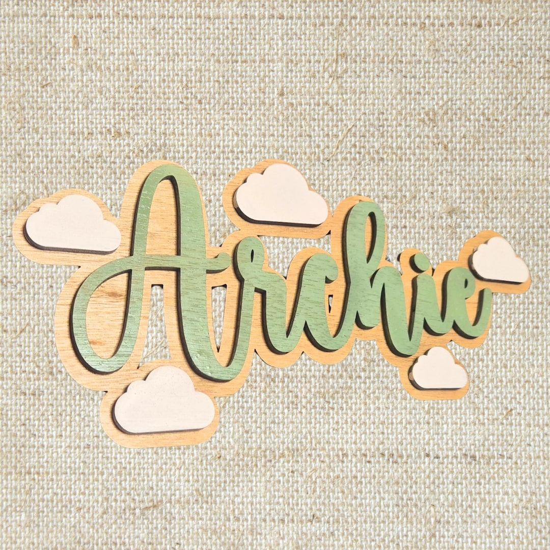 Personalised Cloud Name Sign – Custom Nursery Wall Decor | Baby Name ...