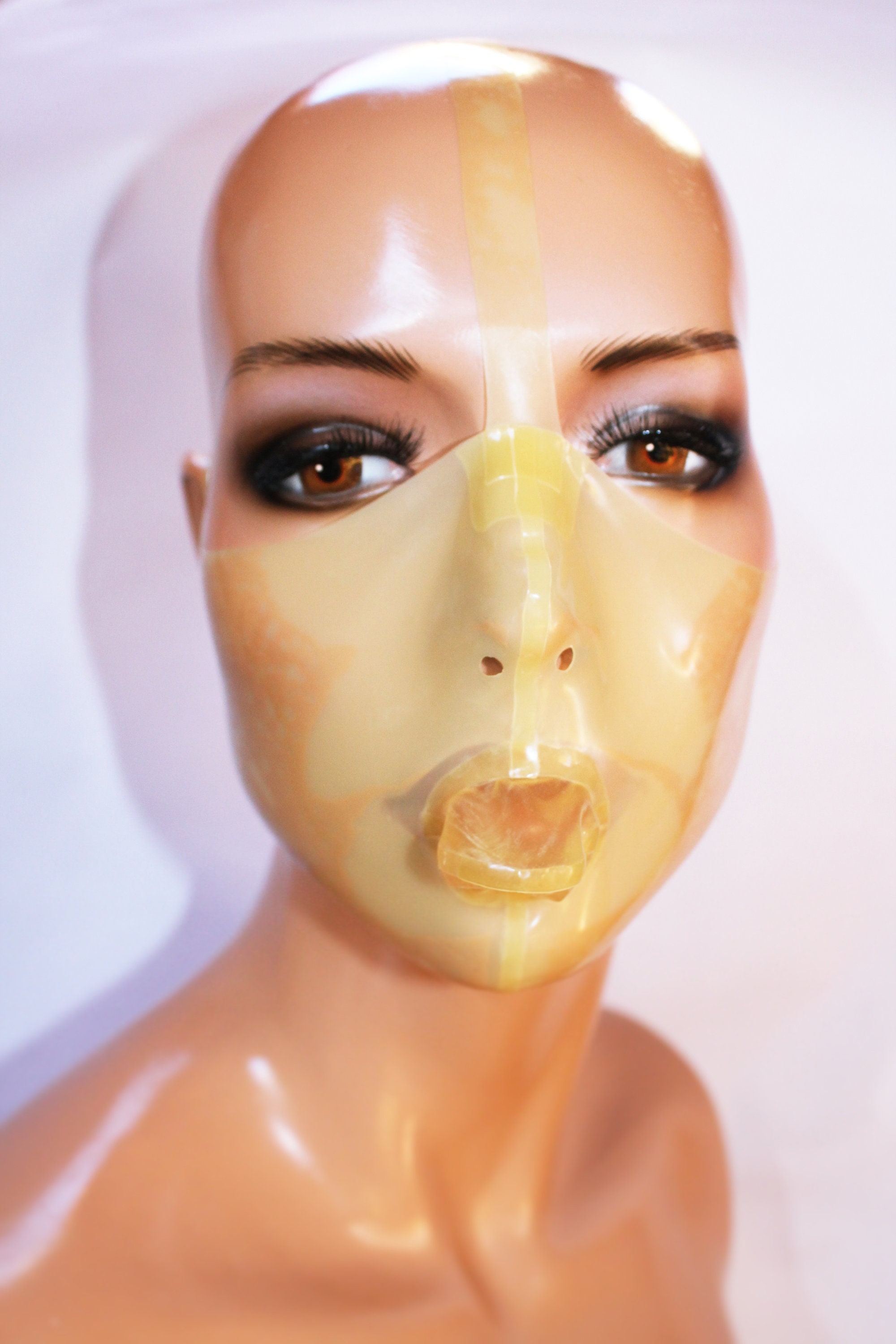 Boom Latex " Lick It " Mask With Tounge Condom Halfmask Roleplay ...