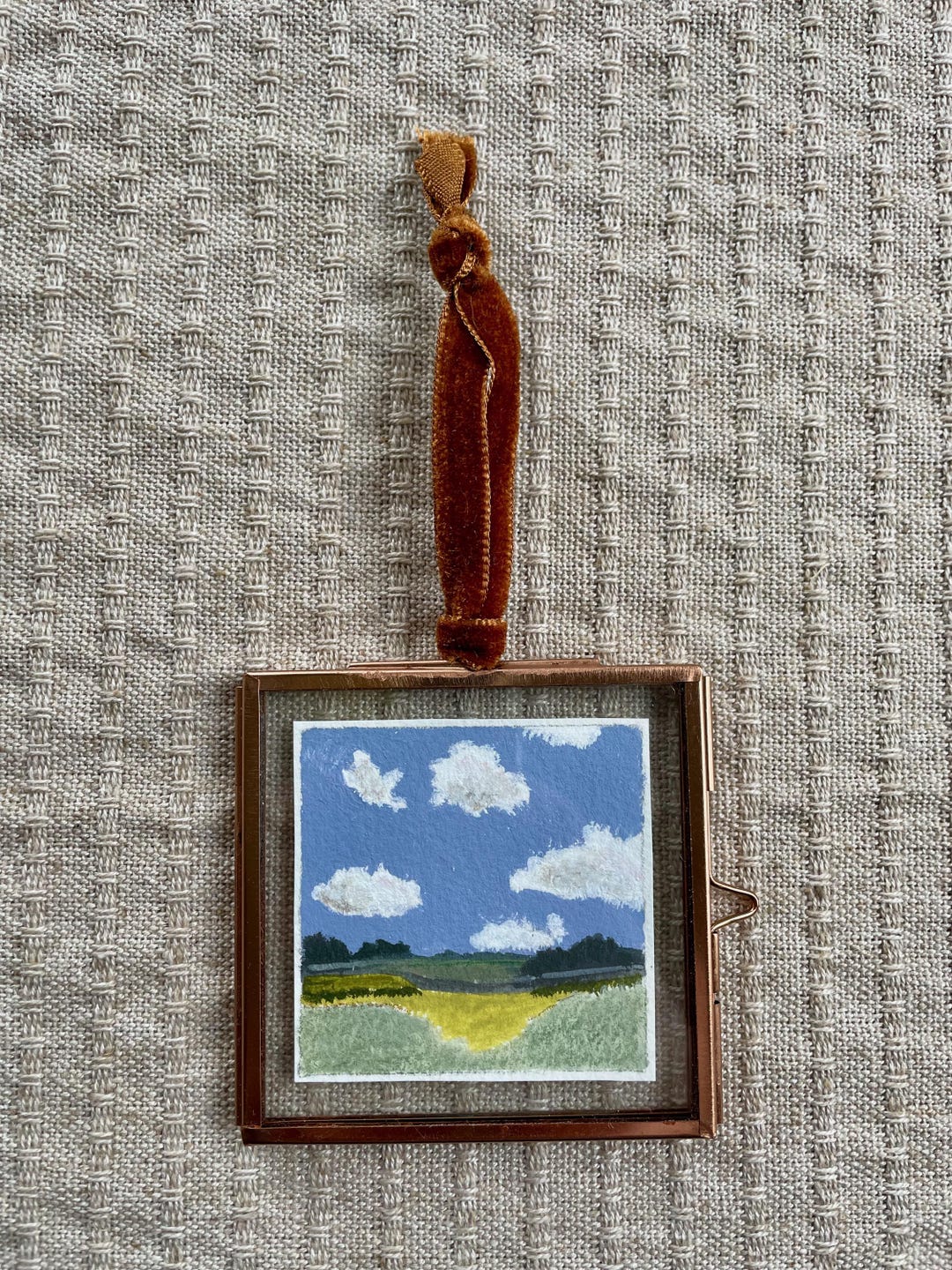 Original Art Locket - Mini Painting - Original Gouache Painting ...