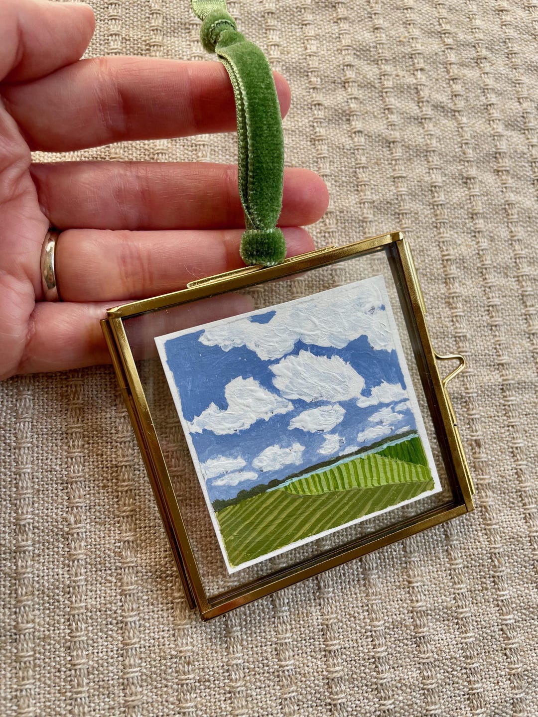 Original Art Locket - Mini Painting - Original Gouache Painting ...