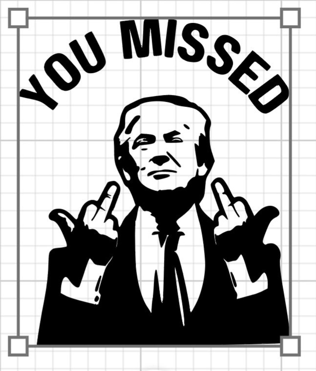 Trump You Missed Sticker - Etsy
