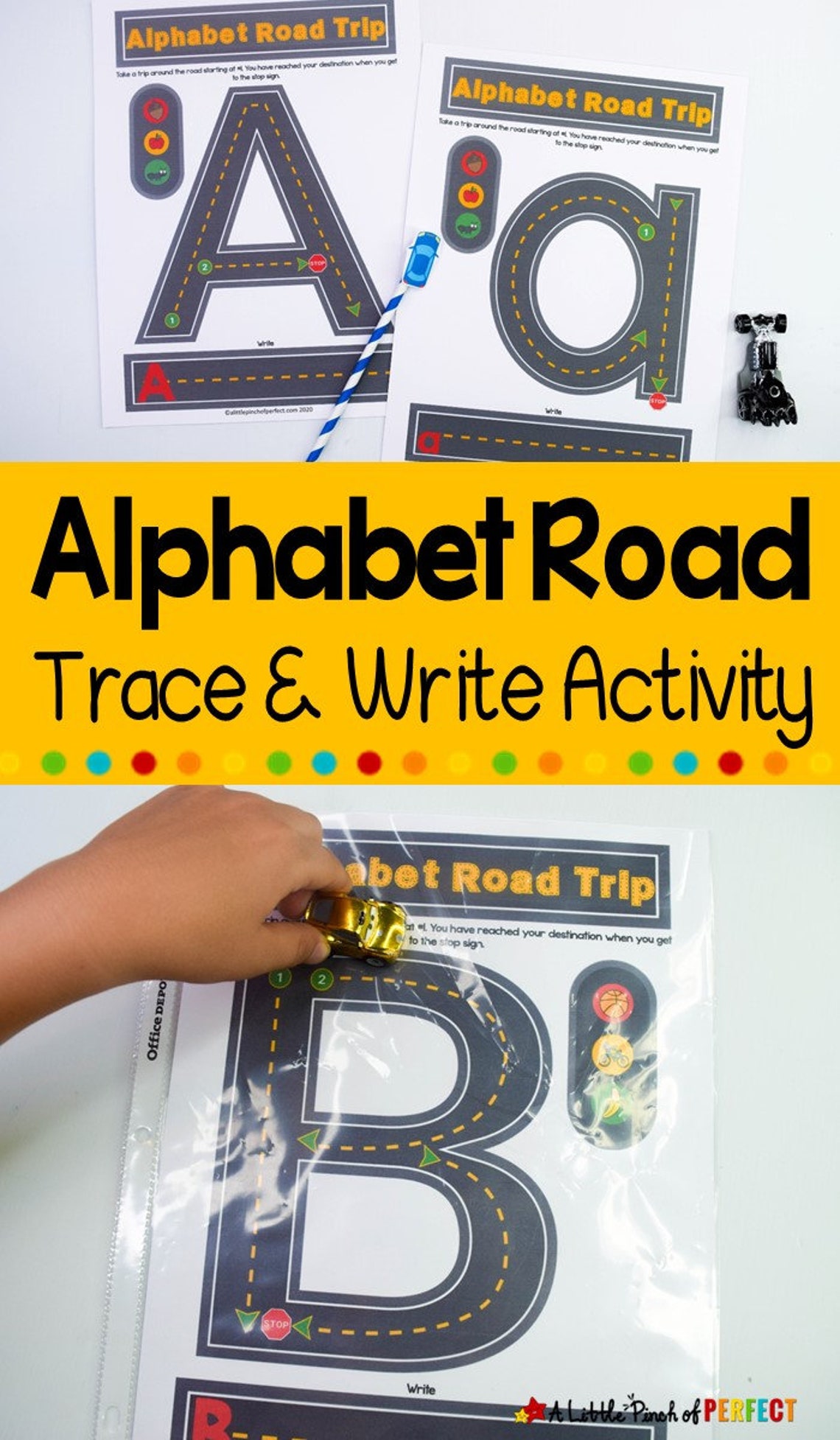 Alphabet Road Letter Mats: Trace Write and Phonics - Etsy