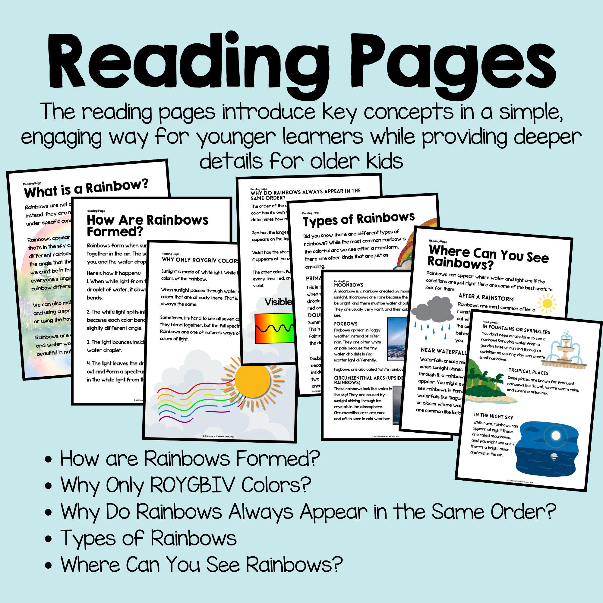 The Magic of Rainbows Learning Pack: Fun & Educational Printables for ...