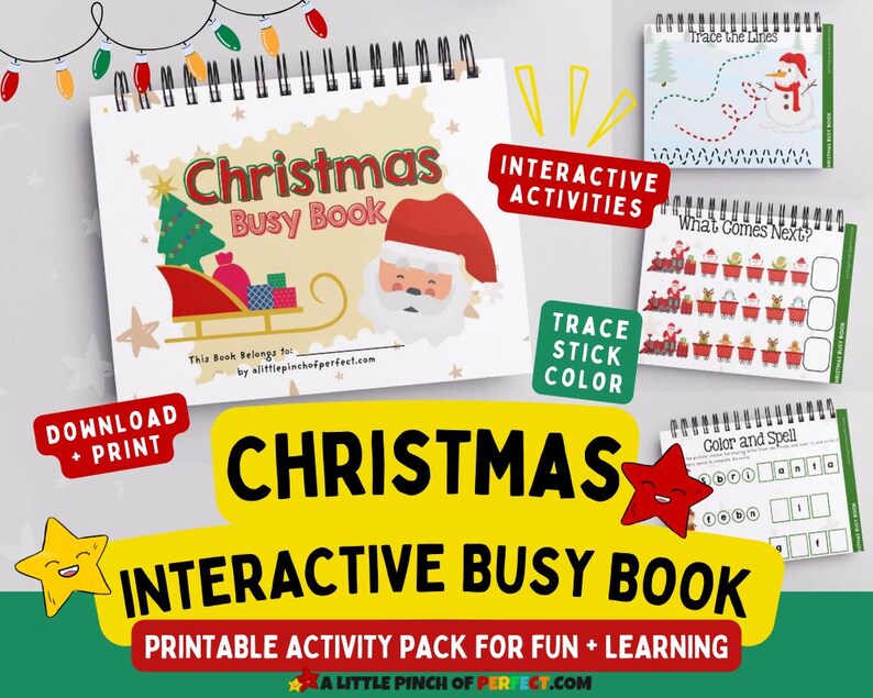 Christmas Busy Book: Printable Activities for Fun and Learning | Kids ...