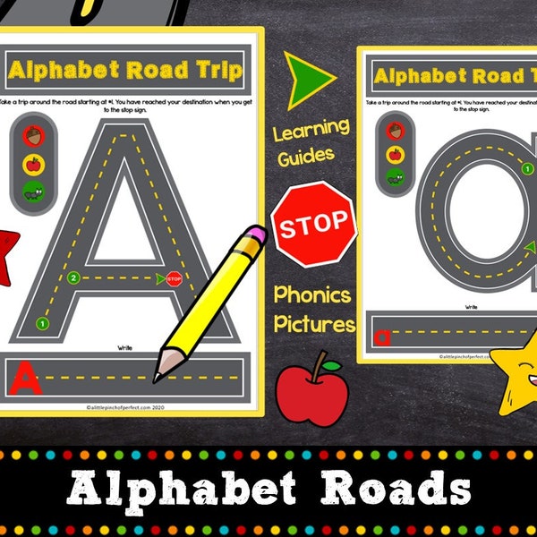 Printable Alphabet Trace Worksheets for Preschoolers Phonics & Letter ...