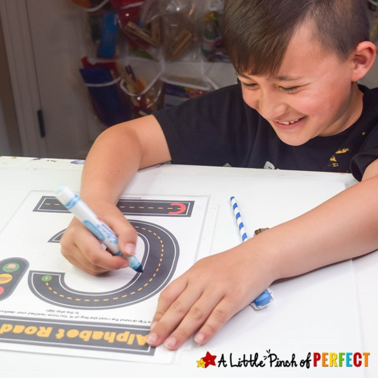 Alphabet Road Letter Mats: Trace Write and Phonics - Etsy