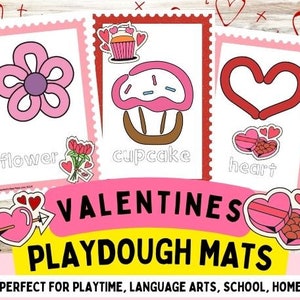Valentine's Day Printable Playdough Mats to LEARN & PLAY Toddler ...