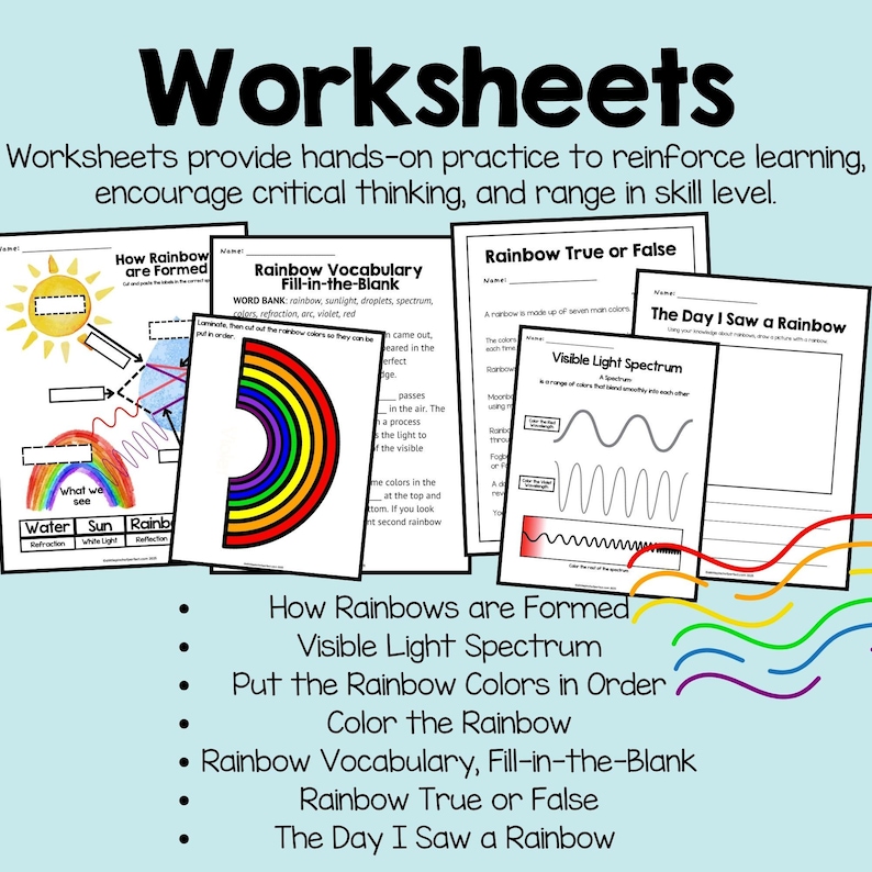 The Magic of Rainbows Learning Pack: Fun & Educational Printables for ...