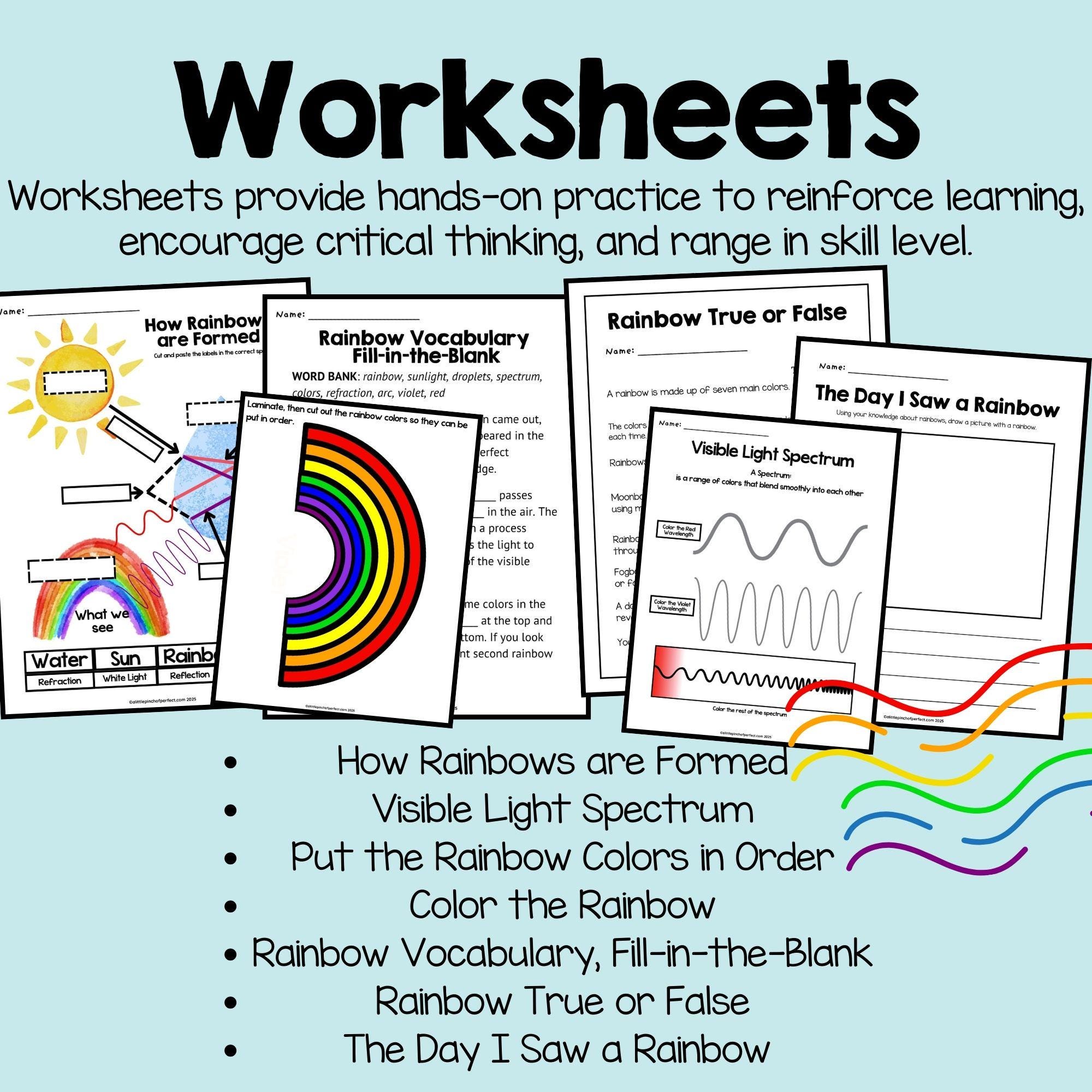 The Magic of Rainbows Learning Pack: Fun & Educational Printables for ...