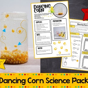 Dancing Corn Kids Science Experiment Activity Pack: Printable Do at ...