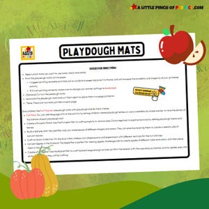 Fall Fun Playdough Mats Printable Kids Activity to LEARN & PLAY for ...