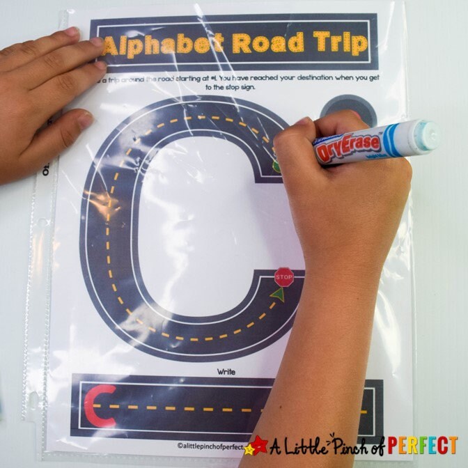 Alphabet Road Letter Mats: Trace Write and Phonics - Etsy