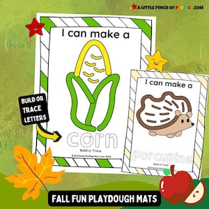 Fall Fun Playdough Mats Printable Kids Activity to LEARN & PLAY for ...