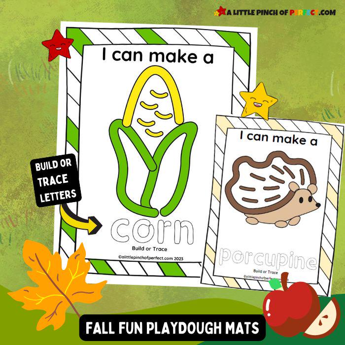Fall Fun Playdough Mats Printable Kids Activity to LEARN & PLAY for ...