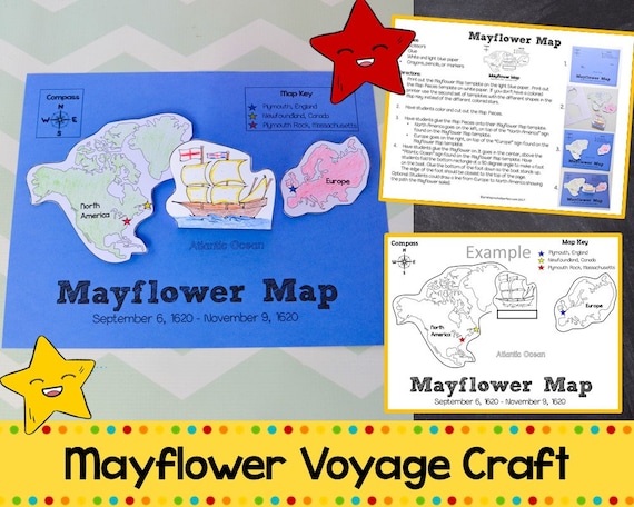 Mayflower Map | Etsy