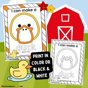 Farm Animal Printable Playdough Mats to LEARN & PLAY Toddler, Preschool ...