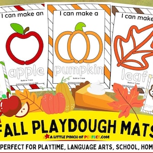 Fall Fun Playdough Mats Printable Kids Activity to LEARN & PLAY for ...