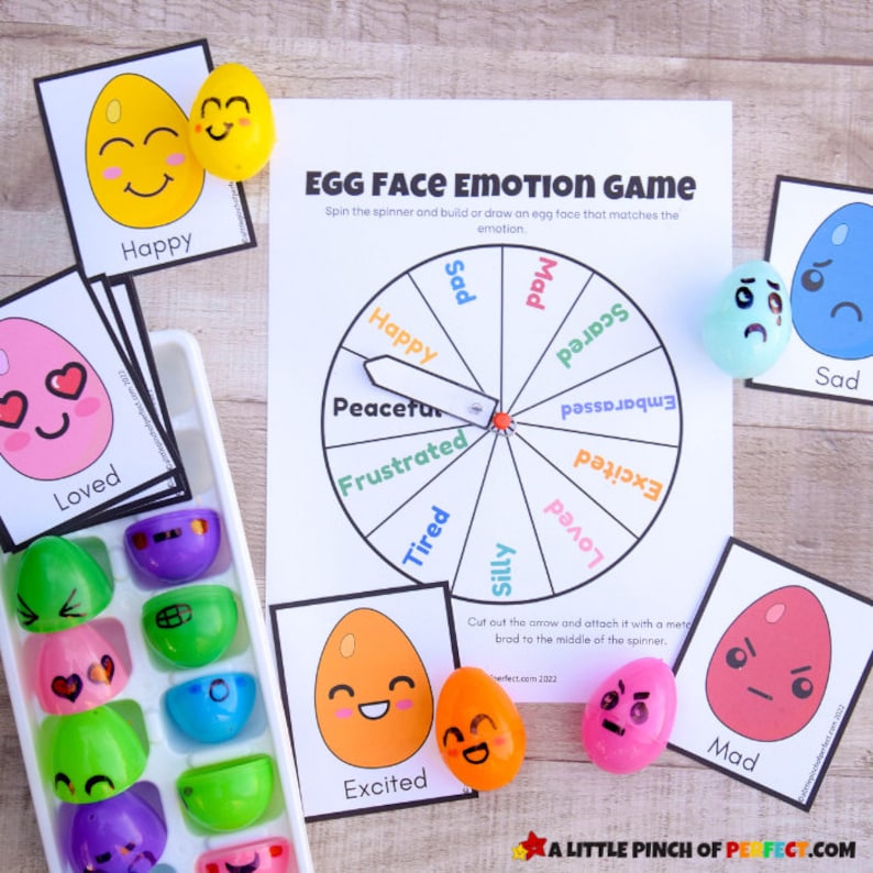 Egg Emotion Faces Printable Feelings Activities (easter Eggs, Social ...
