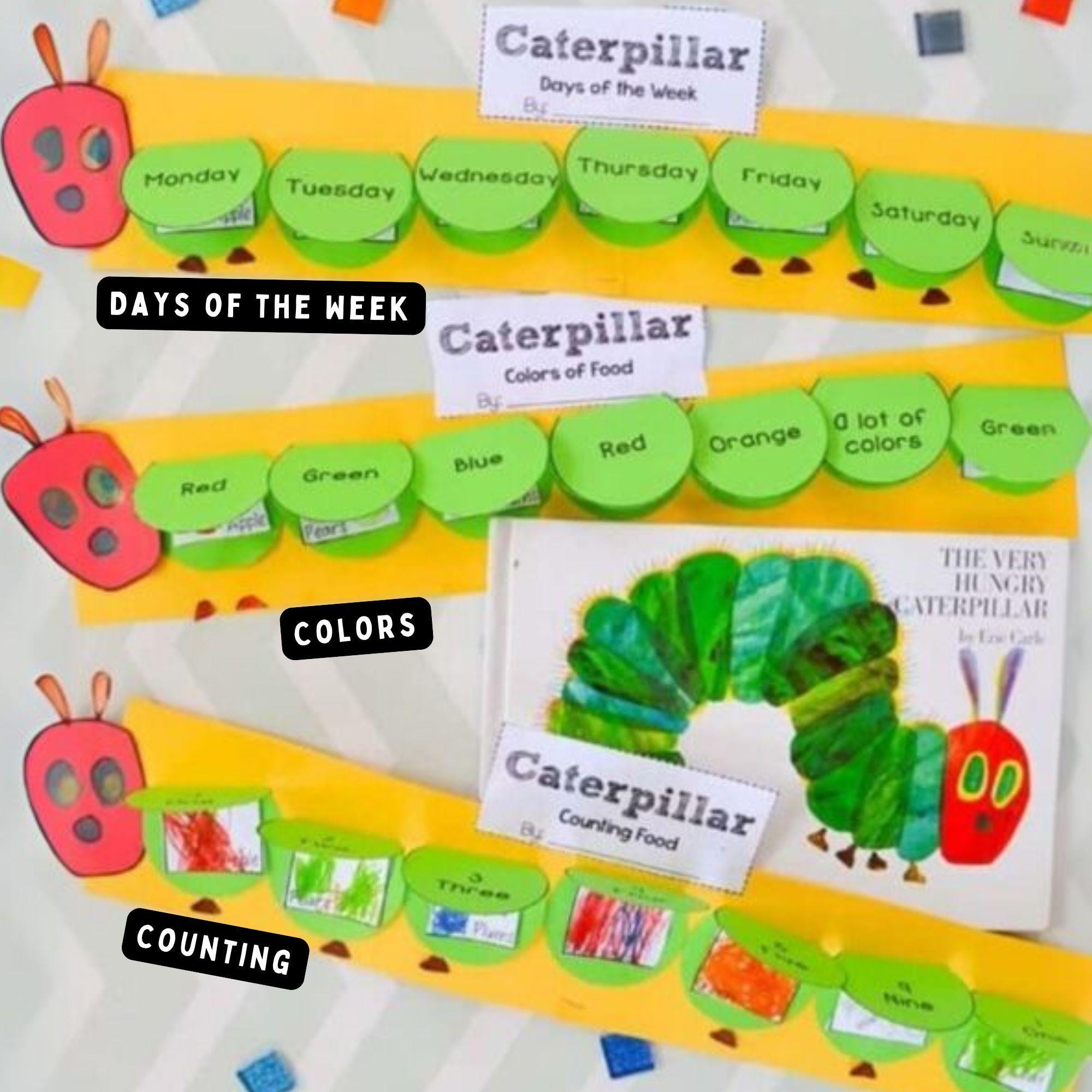 Hungry Caterpillar Inspired Cut & Paste Craft Template for Kids ...