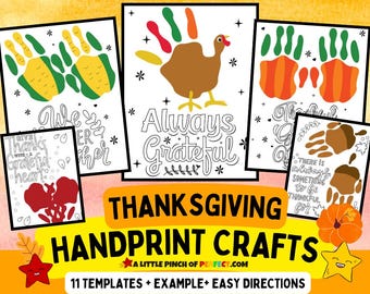 Thanksgiving Handprint Craft Bundle | Thanksgiving Preschool Craft ...