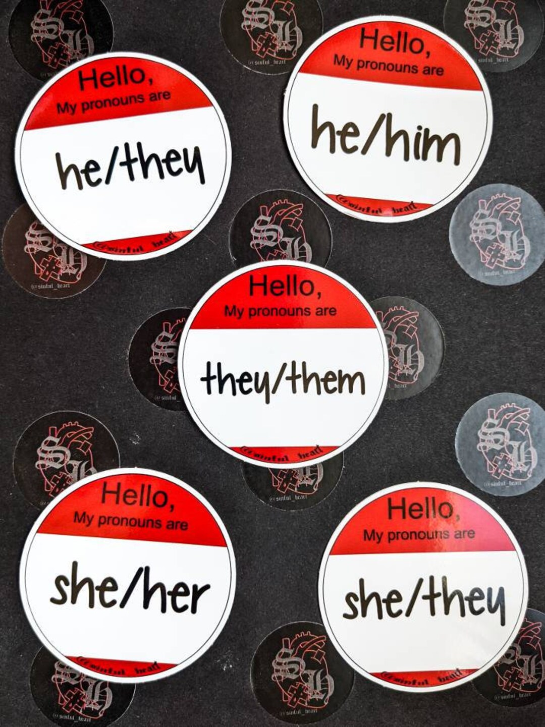 Pronoun Stickers - Etsy
