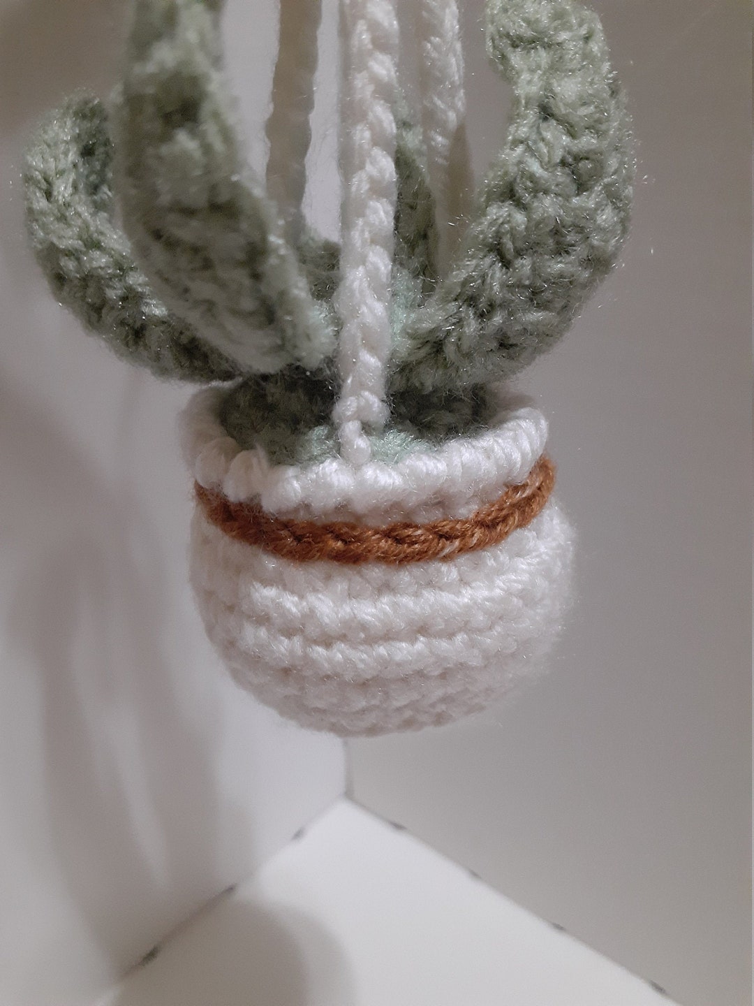MADE TO ORDER - Custom Crochet Hanging Plant Keychain - Etsy
