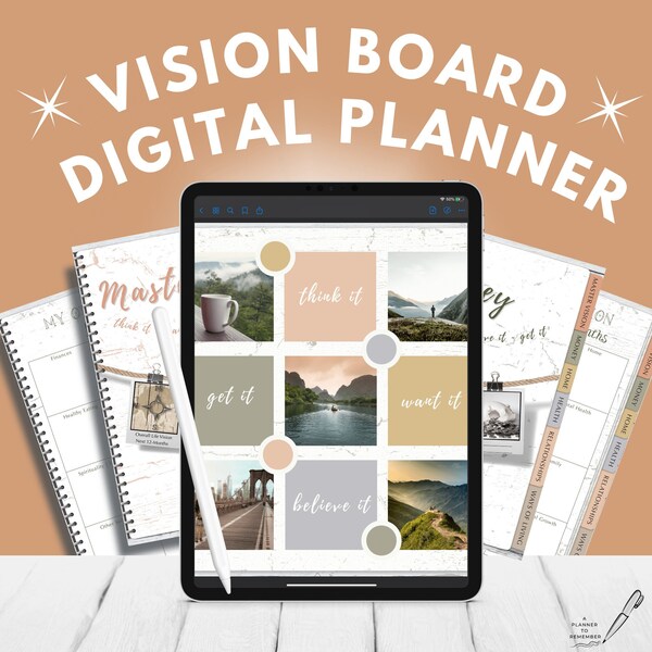 Vision Board Planner - Etsy