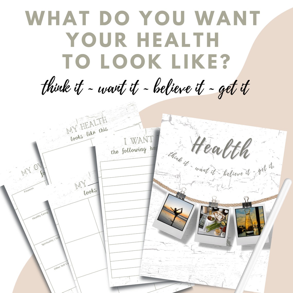 Printable Vision Board Planner 1100 Digital Stickers | Etsy