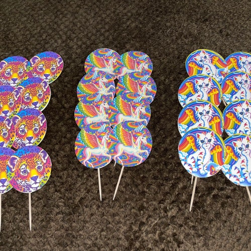 Lisa Frank Inspired Personalized Cake Topper Different - Etsy