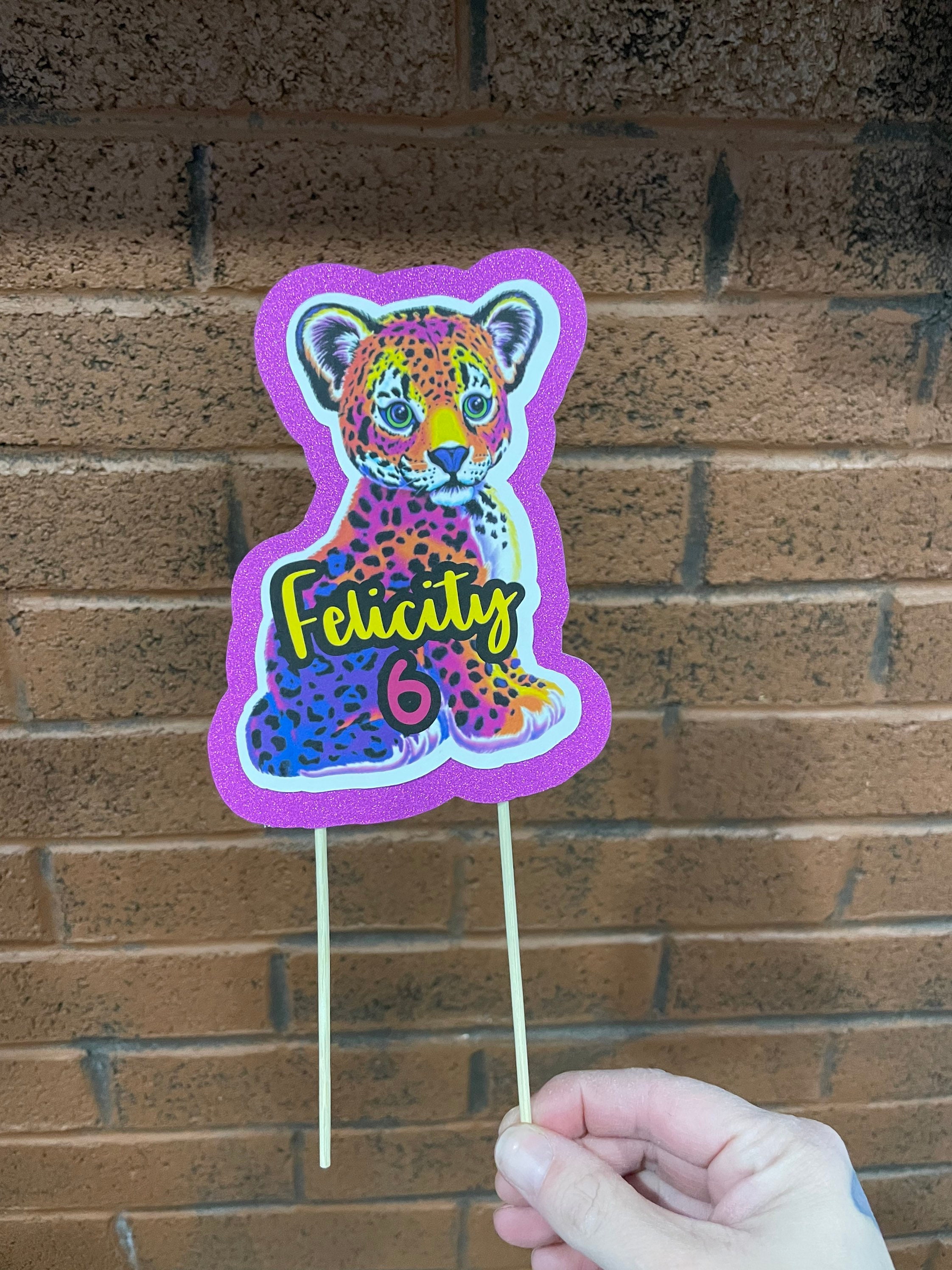 Lisa Frank Inspired Personalized Cake Topper Different Options ...