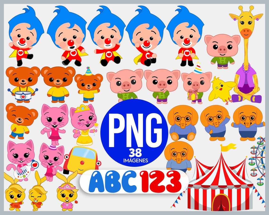 Plim Plim 38 files, and friends, Png, Digital Stickers, Instant Digital ...