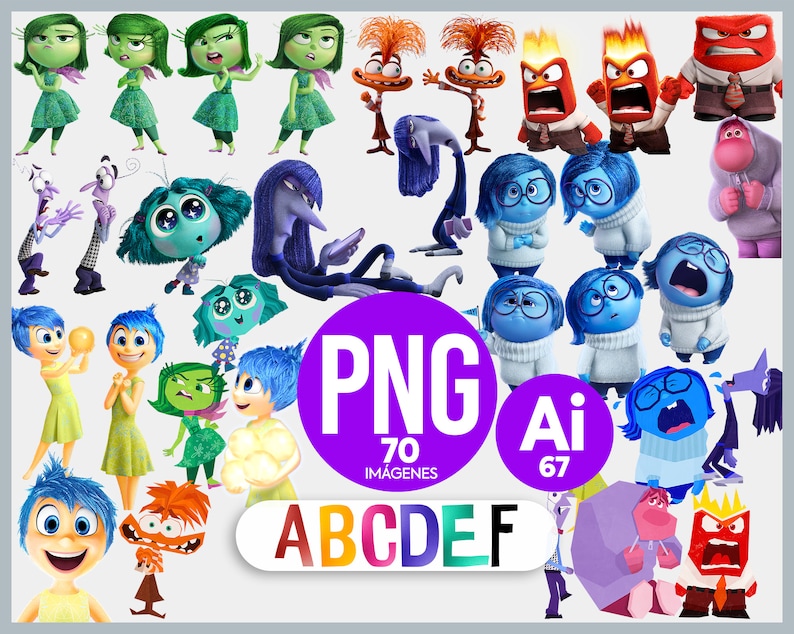 Inside Out 2 PNG, Ai, JPG, vectors, Imágenes prediseñadas, Descargar ...