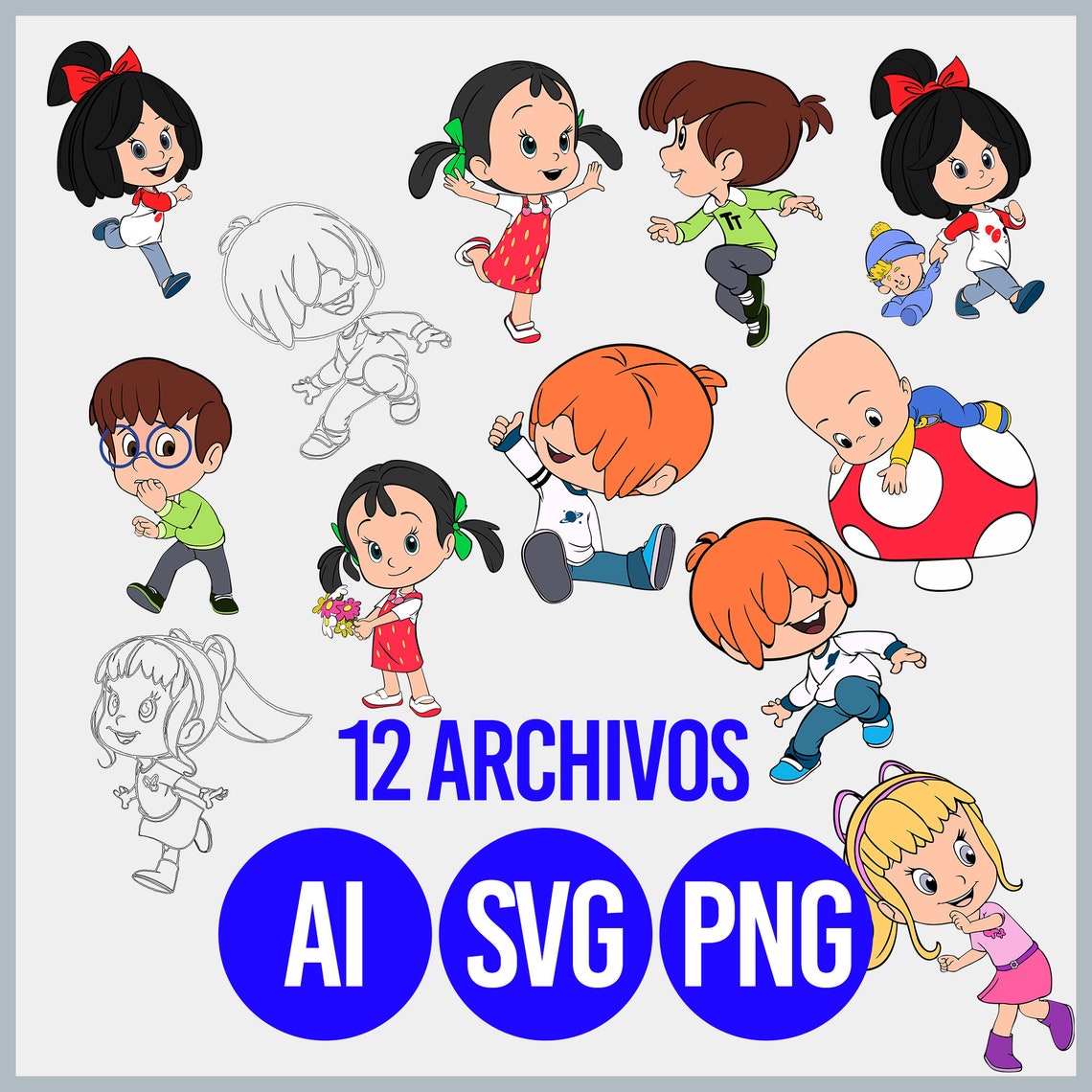 Cleo y Cuquin, imagenes PNG, clipart SVG, vector, fondo transparente ...