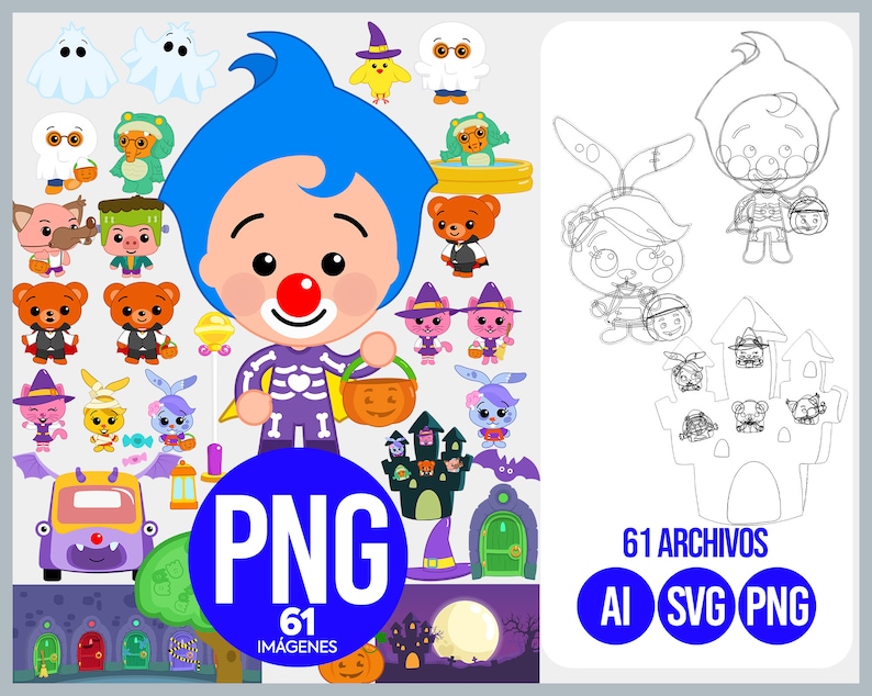 Plim Plim Halloween VECTOR, PNG, Ai, SVG, Halloween Party Decoration ...