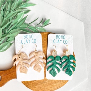 Plant Lady Dangles Monstera Leaf Philodendron Houseplant Polymer Clay ...